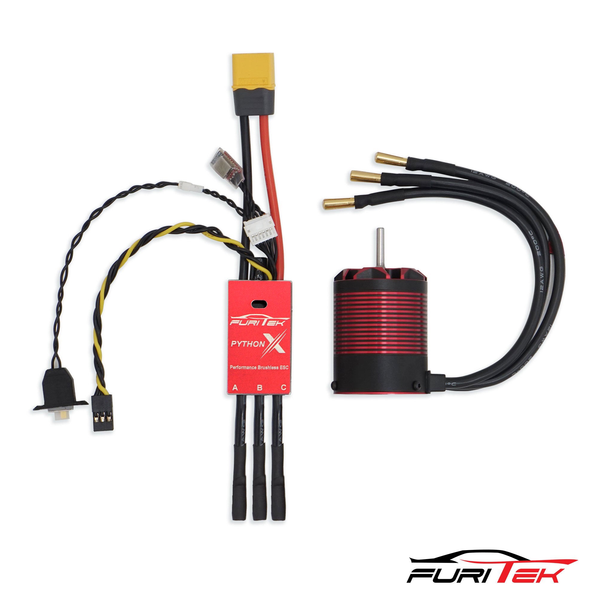 FURITEK PYTHON X BRUSHED/BRUSHLESS ESC WITH PERENTIE FOR 1/10 RC CRAWL ...