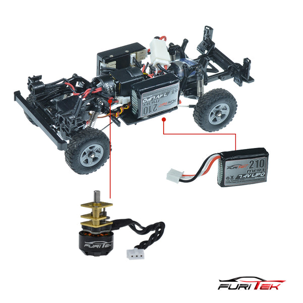 FURITEK FX132 TRAIL RAIDER 1/32 Brushless RTR RC Crawler Kit (Green ...