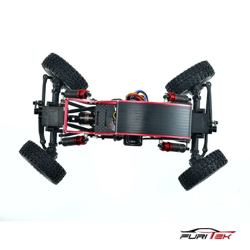FURITEK COMPLETE PRE-BUILT FRONT AXLE SET WITH SERVO FOR FURITEK FX118 ...