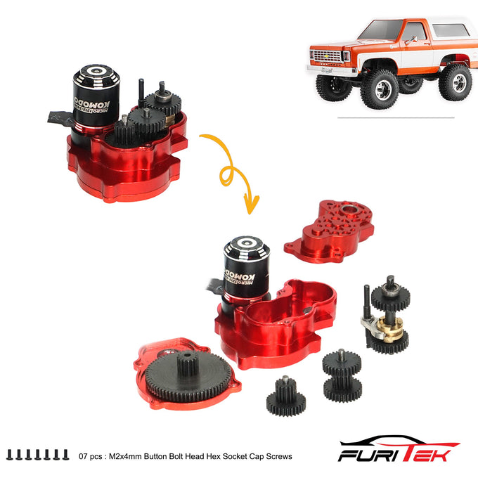 FURITEK STELLAR TRANSMISSION WITH MICRO KOMODO BRUSHLESS SETUP FOR FCX ...