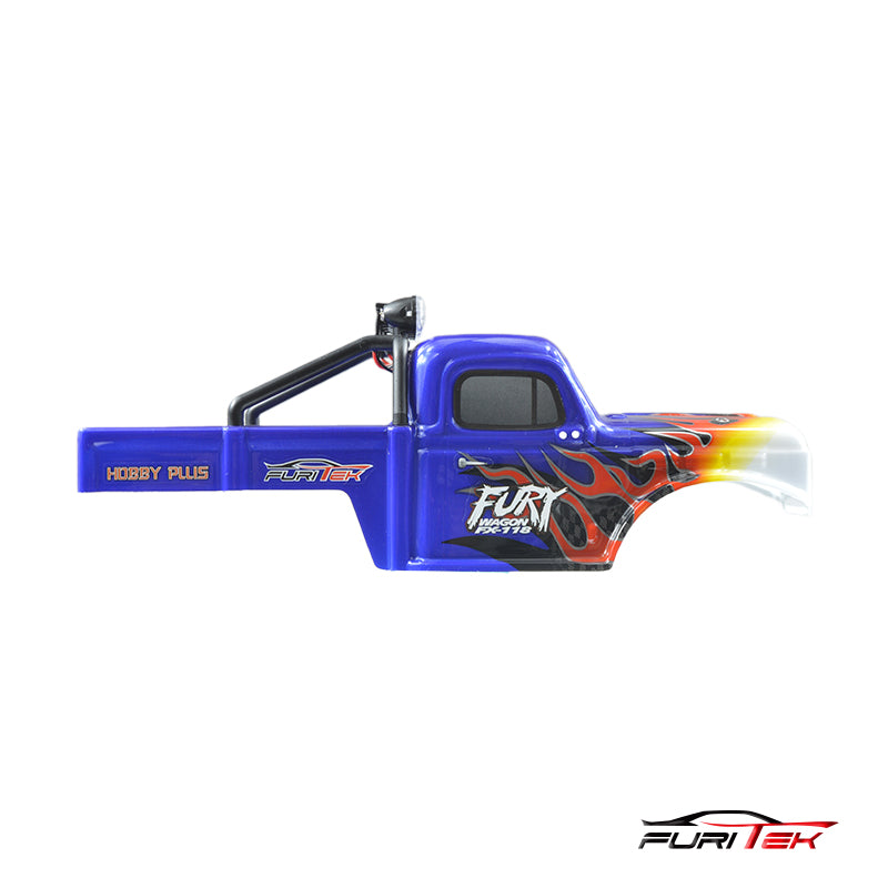 FURITEK BLUE WITH FLAMES FURY WAGON BODY For FURITEK FX118 – Furitek