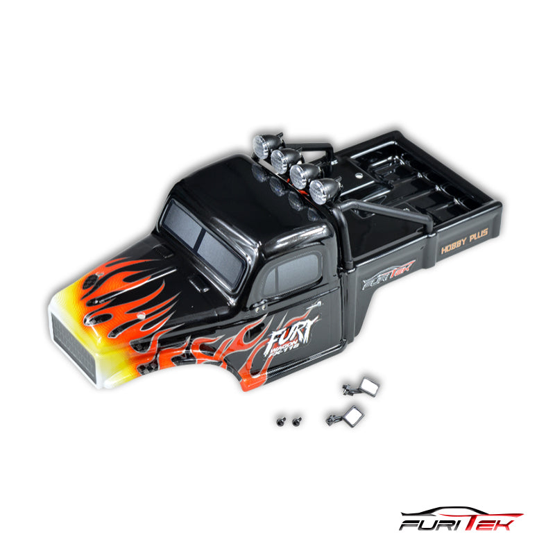 FURITEK BLACK WITH FLAMES FURY WAGON BODY For FURITEK FX118 – Furitek
