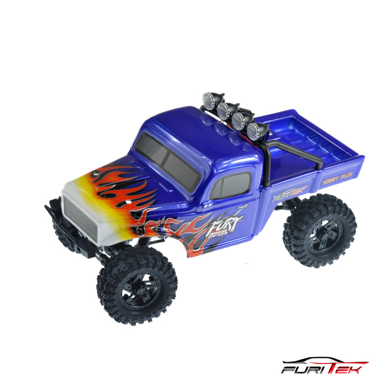 FURITEK BLUE WITH FLAMES FURY WAGON BODY For FURITEK FX118 – Furitek