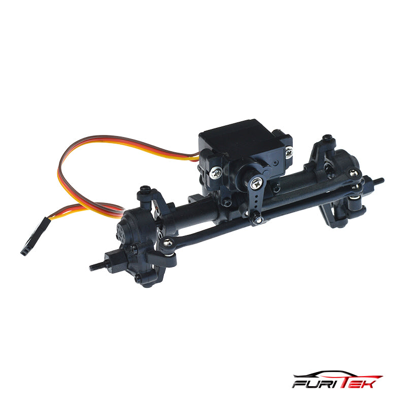 FURITEK COMPLETE PRE-BUILT FRONT AXLE SET WITH SERVO FOR FURITEK FX118 ...