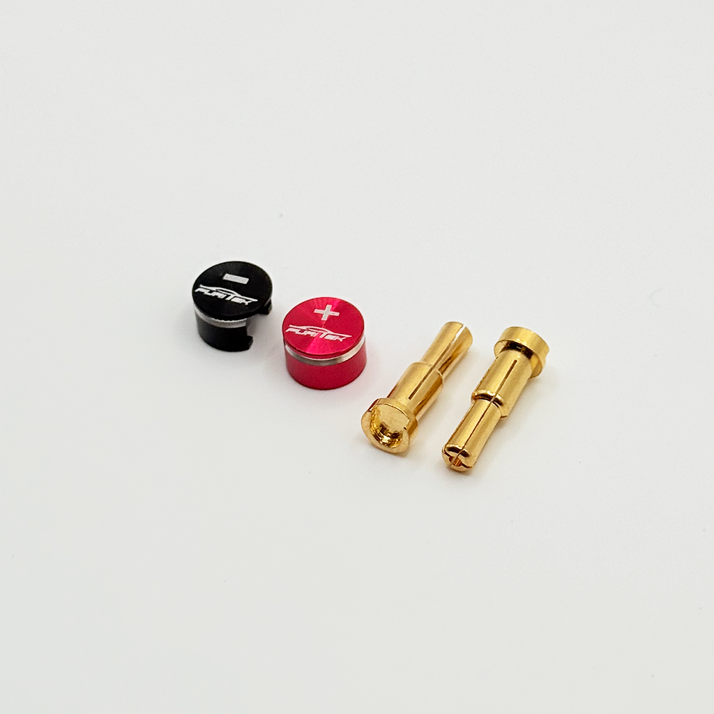 Furitek LowPro Bullet Plug Grips w/4-5mm Bullets (Black/Red)