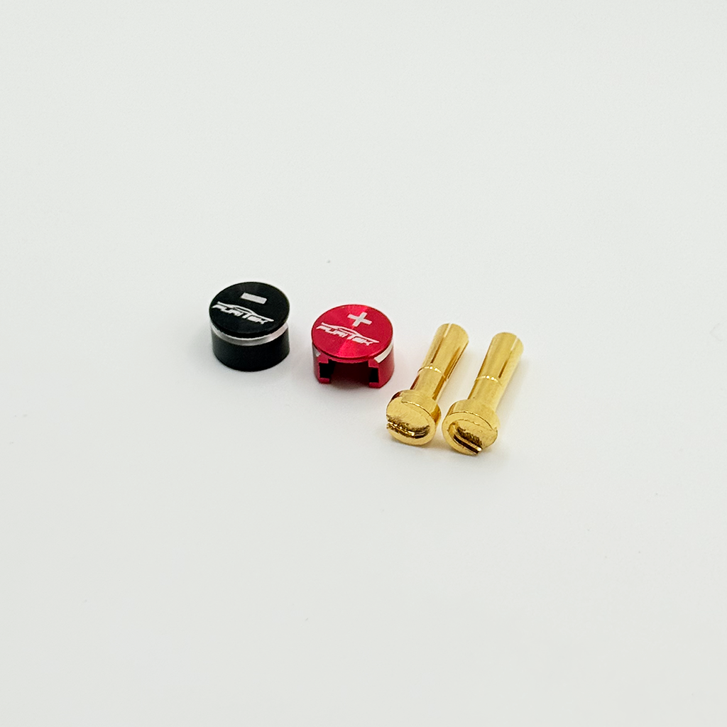 Furitek LowPro Bullet Plug Grips w/4mm Bullets (Black/Red)