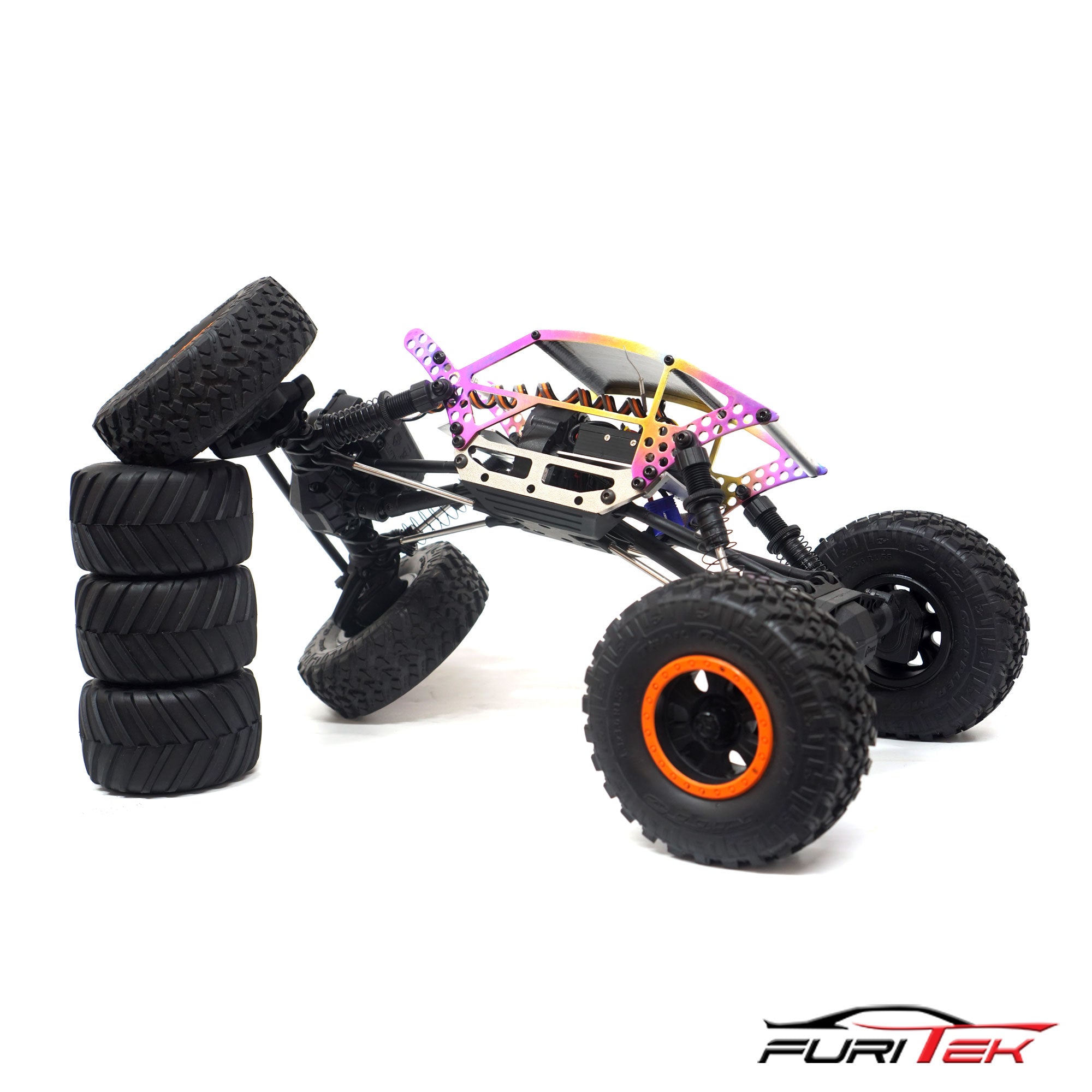 FURITEK BETTLE TITANIUM (RAINBOW) COMP CHASSIS FOR AXIAL UTB18 – Furitek